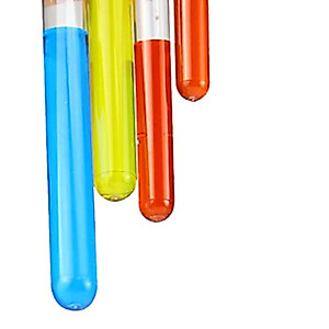 Othmro 100Pcs Clear Plastic Test Tubes with White Caps, 12mmx75mm Mini Test Tubes with Lids, for Jewelry Seed Beads Powder Spice Liquid Experiment Yeast Specimen Sample Laboratory