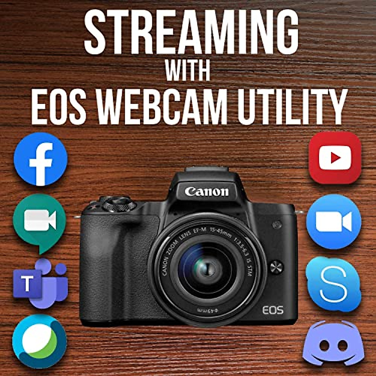 Canon EOS M50 Mirrorless Camera Kit w/EF-M15-45mm and 4K Video (Black) (Renewed)