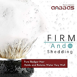 Badger Shaving Brush Holder Set,Wooden Handle Shave Brush,Contracted Design Resin Shaving Stand,2pcs Traditional Shaving Kit for Men by Anbbas