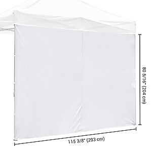 10x10ft EZ Canopy Gazebo Side Wall/White