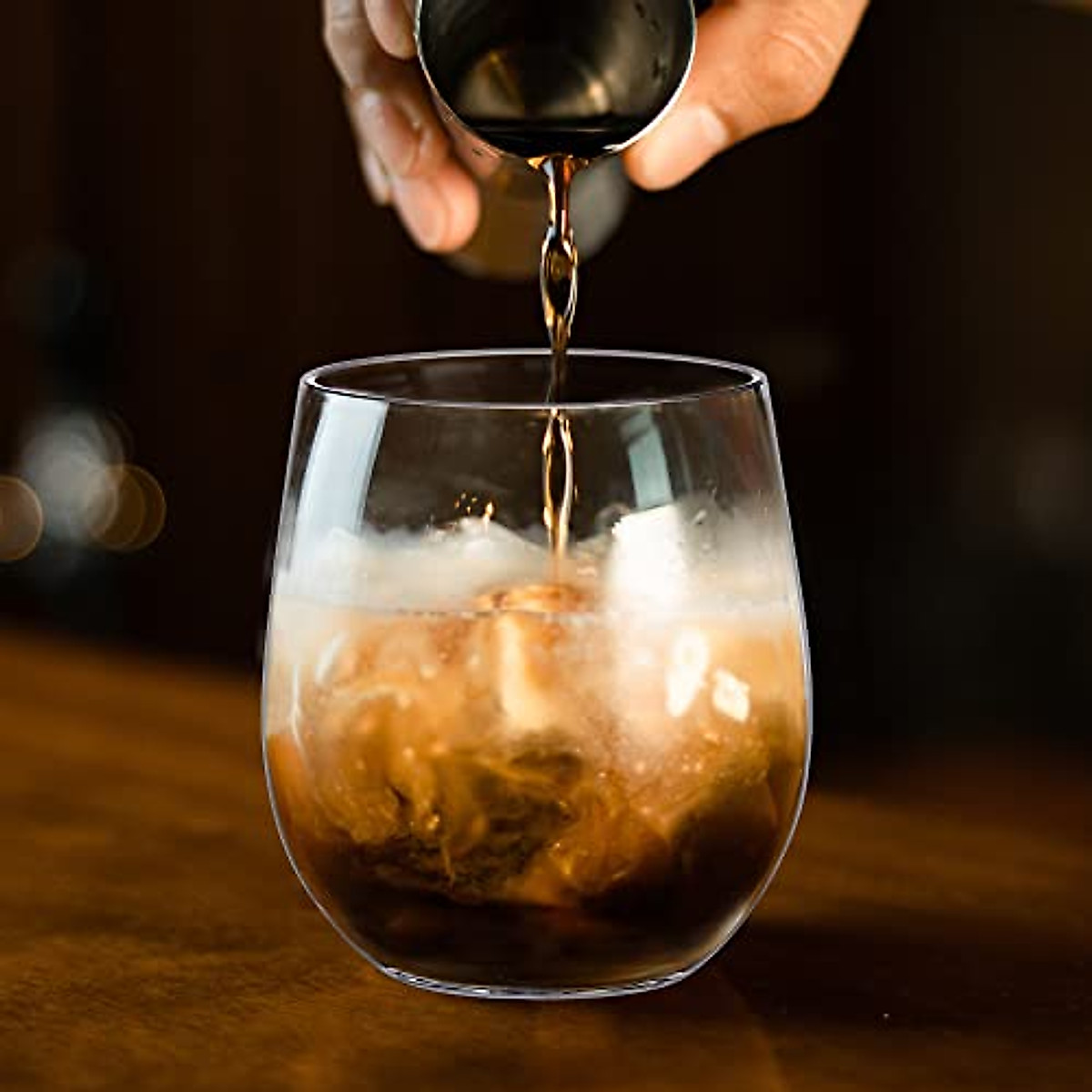 Amazing Abby - Cindy - 14-Ounce Unbreakable Tritan Wine Glasses (Set of 6), Plastic Stemless Wine Tumblers, Reusable, BPA-Free, Dishwasher-Safe, Perfect for Poolside, Outdoors, Camping, and More