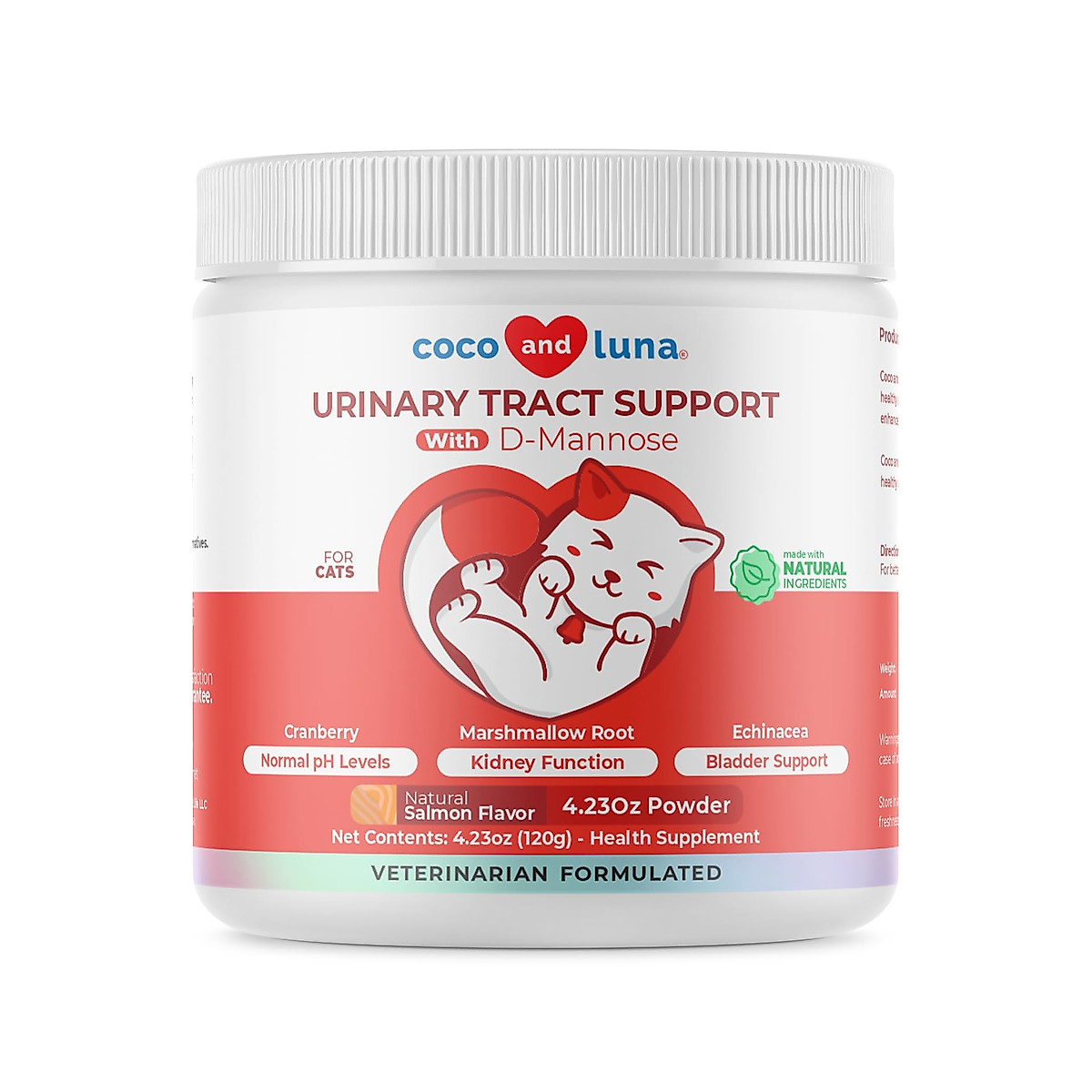 Cranberry for Cats - Incontinence Support, Urinary Tract Support, Cat UTI, Bladder Support, 120g Powder (for Cats)
