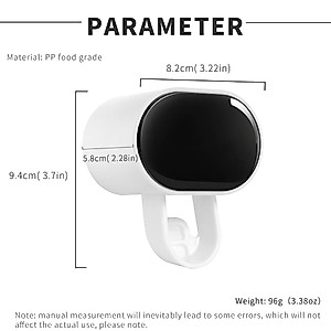 So Nice Toothpaste Dispenser【Dual Traffic Mode】 Wall Mount for Bathroom Automatic Toothpaste Squeezer, Black,Visualization of Toothpaste Flow Rate (Black)