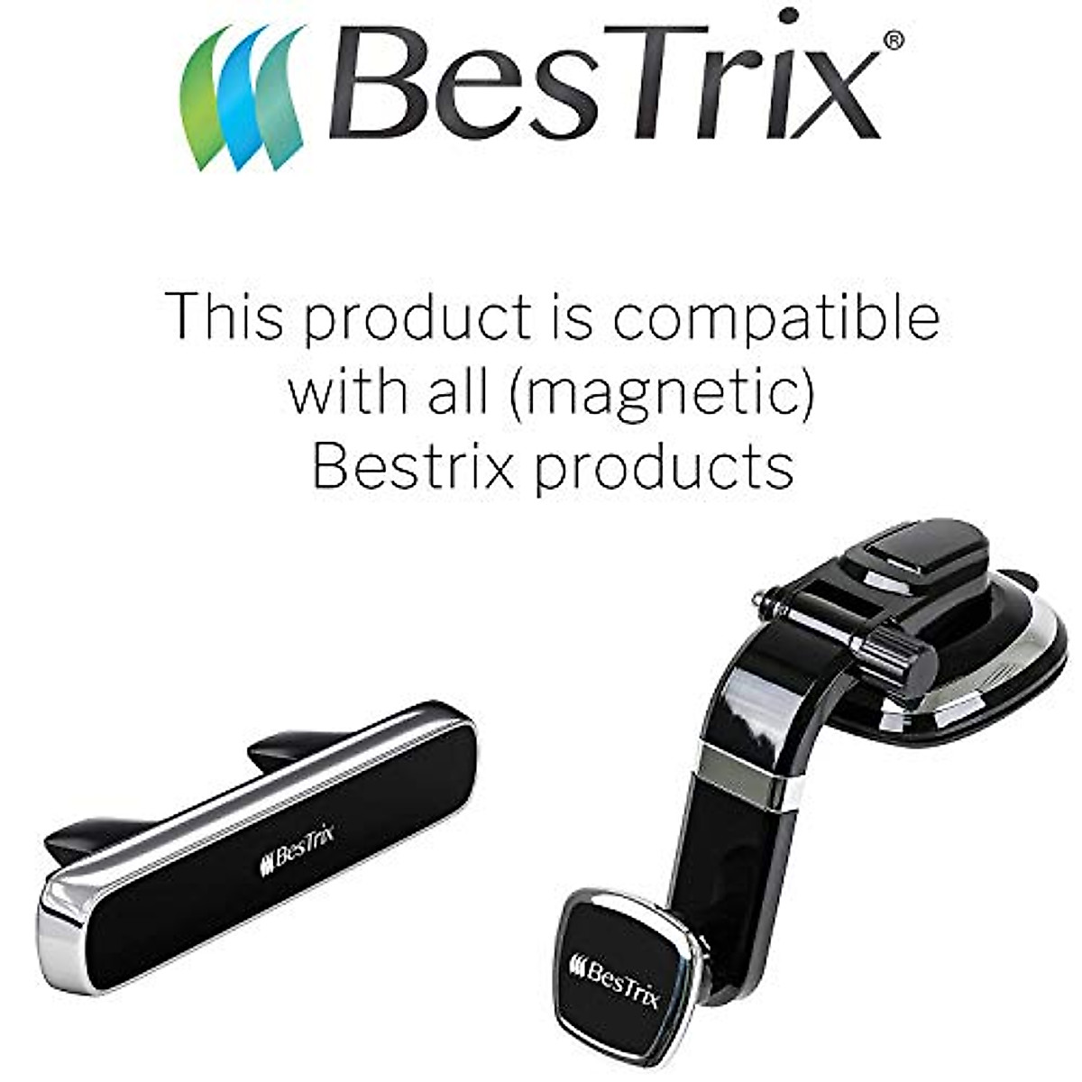 Bestrix Metal Plate for Magnetic Mount with 3M Adhesive (Set of 4) Extra Thin