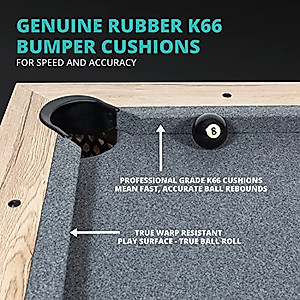 Freetime Fun Rockford 7-FT 3 in 1 Multi Game Featuring Pool Dining Table and Table Tennis Tables, Storage Benches and Upgraded Accessories Kit Included