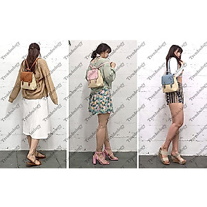 Straw Vegan Leather Womens Girls Small Medium Flap Boho Fashion Backpack Purse (Flap Backpack - zBlack)