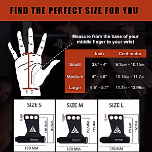 Pull Up Grips - Hand Grips With Wrist Straps Bringing You Comfort and Support for Weightlifting, Pull Ups, or as a Hand Wraps | Great as Workout Gloves Men and Women at Gym or Home Gym (Medium)