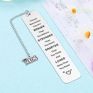 Inspirational Gifts for Women Men Graduation Gifts for Her Him Teens End of Year Student Gifts from Teacher Bulk Class of 2023 Graduates Gifts for Students Son Daughter from Mom Dad Bookmark for Her