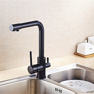 FAUUCHE Tap Faucet Basin Mixer Tap Waterfall Faucet Antique Bathroom Kitchen Faucet Retro-Copper Cold Water Washing Dishes in a Bathtub Faucet to Rotate The Water Tanks Water taps A Faucet