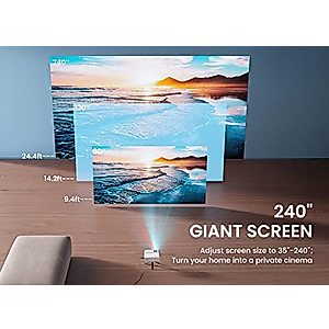 Portable Mini Projector with 5G WiFi and Bluetooth, ACROJOY 1080P Supported Movie Projector with Tripod & 240" Display, Outdoor Video Projector Compatible w/ TV Stick/HDMI/USB/PS5/iOS/Android