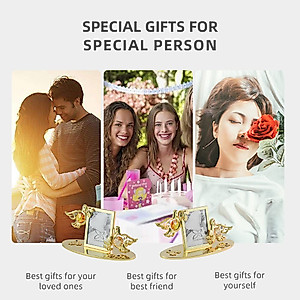 Crystocraft Picture Frames, Cross with Brilliant Cut Austrian Crystal Studded Baby Memories Frame Keepsake Frame Photo Frame 5.47 X 3.22 Inch for Baby Boy, Baby Girl