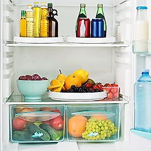 12 Pack Lazy Susan Turntable Organizer Cabinet for Cabinet 12 Inch Non Slip Lazy Susan Organizer 10 Inch Rotating Spice Rack Organizer Lazy Susan Turntable for Kitchen Countertop Cabinet Pantry