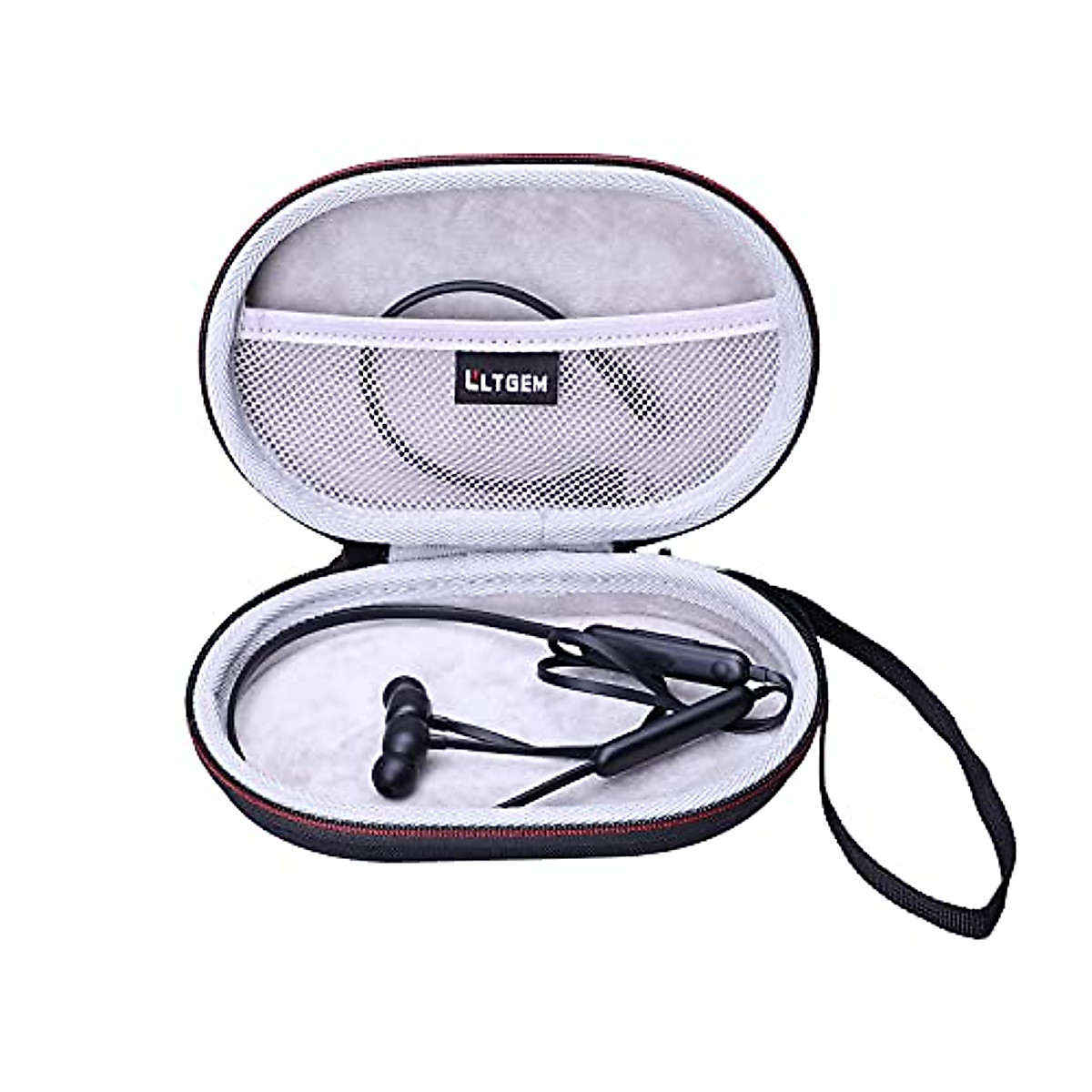 L LTGEM EVA Storage Earphones Case for BeatsX or Beats Flex Wireless Earbuds or Powerbeats2 / Powerbeats3 / Powerbeats High-Performance Wireless Earbuds - Travel Protective Carrying Bag