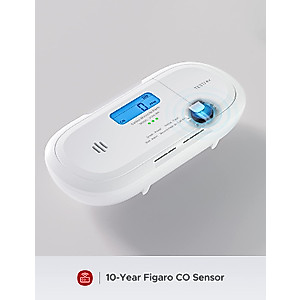 X-Sense Smart Carbon Monoxide Detector, Wi-Fi CO Detector, Real-Time Push Notifications via X-Sense Home Security App, Replaceable Battery, Optional 24/7 Professional Monitoring Service, XC04-WX
