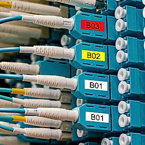 BOYEEZON 3Pack Compatible for DYMO Rhino 18444 18432 18438 Permanent Vinyl Label Tapes Black on White/Red/Yellow 12mm x 5.5m Industrial Tape for DYMO Rhino 4200 5200 5000 6000 Label Maker