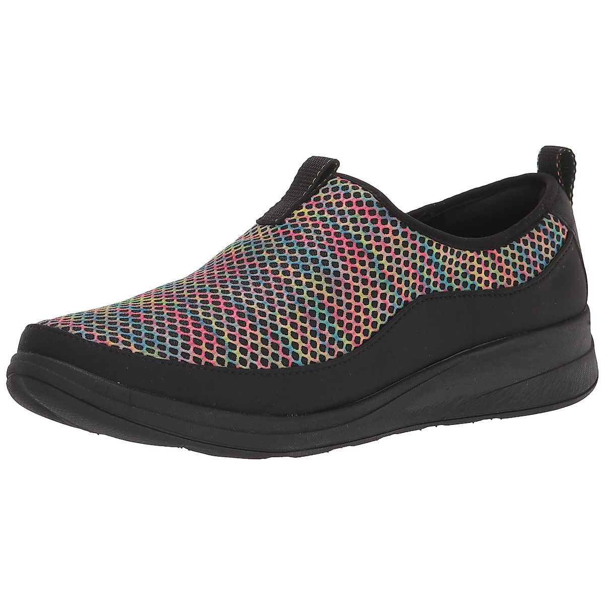 BZees Women's, Imagine Slip-On Black Rainbow 7 M