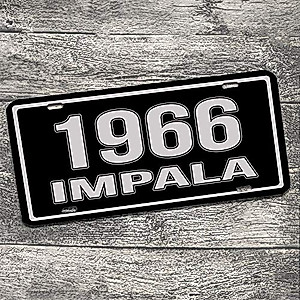 Brotherhood Compatible with Chevrolet Chevy Impala Year 1966 Reproduction Car Company Garage Signs Metal Vintage Style Decor Metal Tin Aluminum Novelty License Plate
