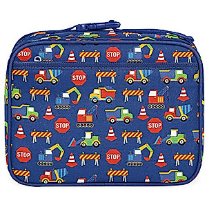 Simple Modern Kids Lunch Box for Toddler | Reusable Insulated Bag for Boys | Meal Containers for School with Exterior and Interior Pockets | Hadley Collection | Under Construction