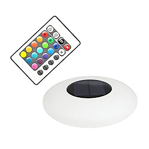 Uonlytech 2pcs Swimming Birthday Landscape Decor Lights Dish Size Decorative Valentines Light Pool Night Garden Day Pond Shape Solar Party Supplies Powered Toys Wedding Control Bath Outdoor