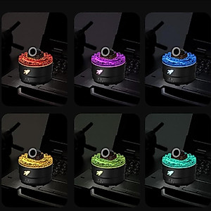 Cannon Blast Aroma Humidifier, Cannon Humidifier, Yellow Cane Humidifier, Creative Turret Colorful Crack Aroma Humidifier, Small Home Desktop Humidifier, Humidifier Quiet Flame Diffuser (Black)