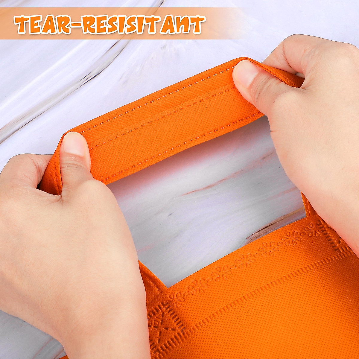 Aneco 24 Pack Reusable Party Non-Woven Favor Bags 9.5×9.5 Inch Pinata Goodie Gift Bag Colorful Tote Candy bags for Birthday Weeding Party