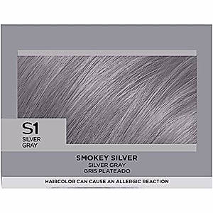 L’Oréal Paris Feria Multi-Faceted Shimmering Permanent Hair Color Hair Dye, S1 Smokey Silver