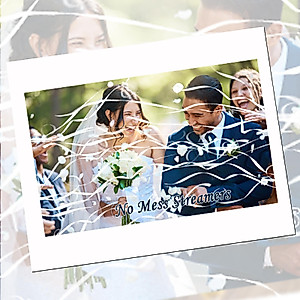 30 Pcs Romantic White No Mess Streamers, No Mess Confetti Poppers, Confetti Streamers No Mess, Party Poppers Streamers, Poppers Party Favors - Ideal for Wedding, Birthday, and Graduation Celebrations