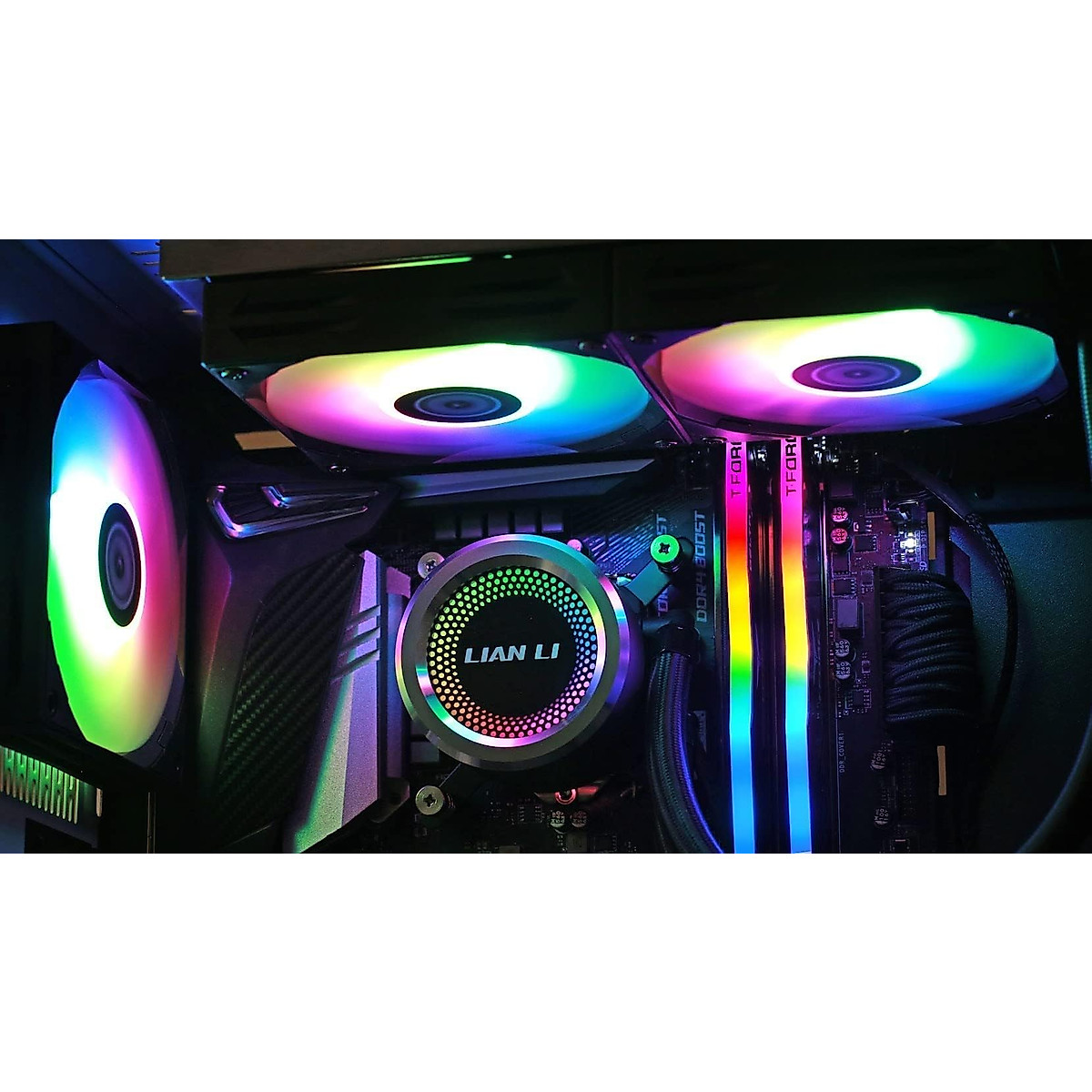 Lian Li Galahad AIO240 RGB Black Dual 120mm Addressable RGB Fans AIO CPU Liquid Cooler - GA240B (Galahad AIO 240 Black)