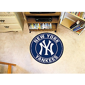 FANMATS 18144 MLB New York Yankees Roundel Mat,Team Color , 27" Diameter