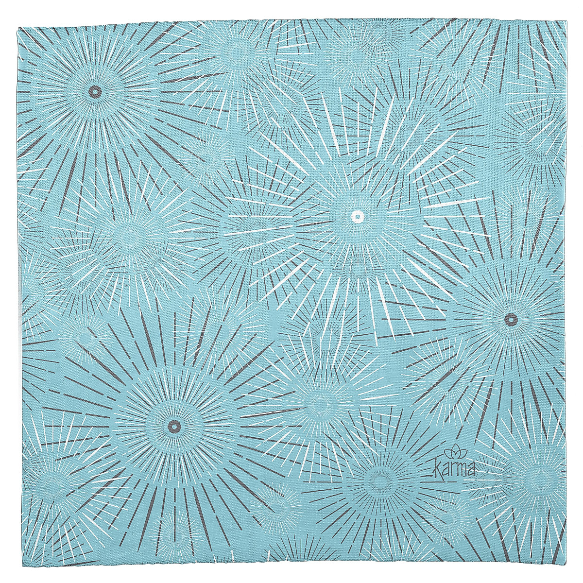 Karma Blue Dandelion Headband for Women - Medium - Fabric Headband and Stretchy Hair Scarf - Blue