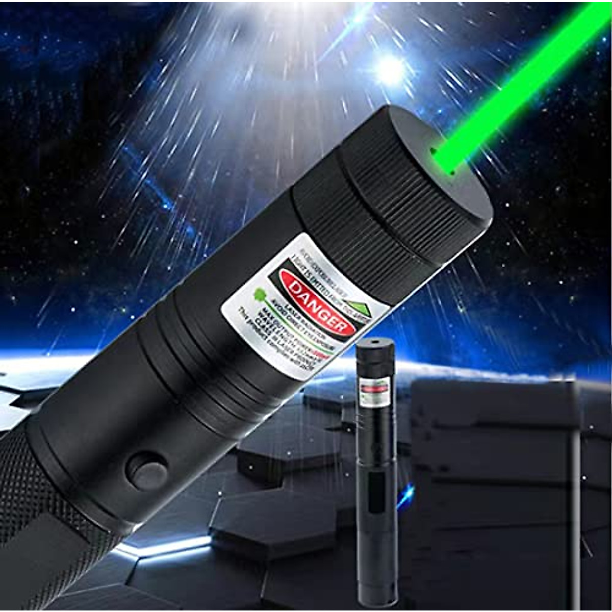 Green Laser Pointer, Long Range Green High Power USB Rechargeable Laser Pointer Pen for presentations Astronomy Hunting