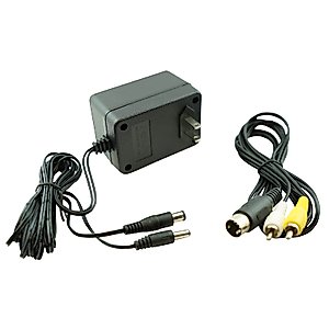 WirelessFinest Audio Video RCA AV Cable Adapter Cord + AC Power Supply To External TV Screen Monitor For SEGA Genesis 1 Original MK1601 First 16 Bit Version ONLY Gaming Systems Console Game Bundle Set