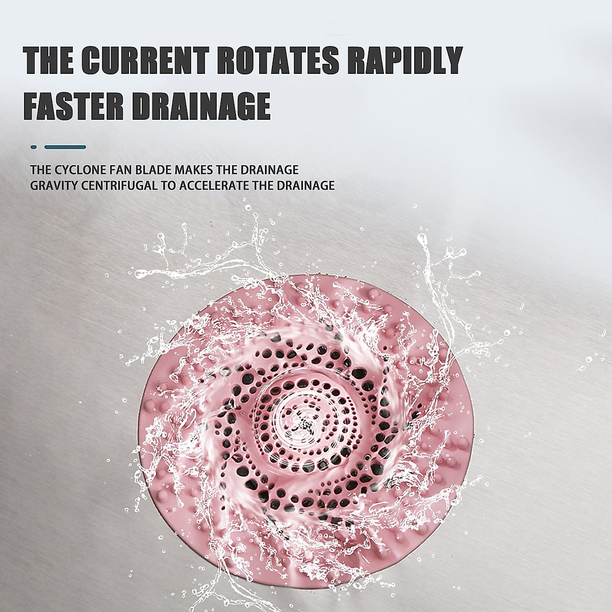 Upgrade Shower Drain Hair Catcher,Silicone Drain Protector Bathroom Accessories Hair Stopper Drain Cover for Shower Kitchen Bathroom Tub (Light Gray)