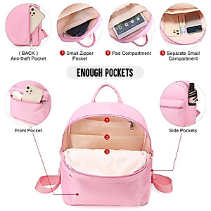 LOVEVOOK Mini Backpack Purse Small Cute Fashion Backpack for Dating Shopping Work Travel Pink