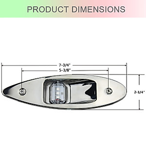 IZTOSS 12V Boat LED Navigation Lights Marine Boat Lights Waterproof Navigation Lights Side Bow Teardrop Lights