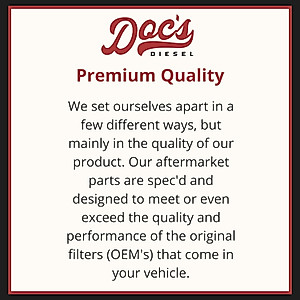DOC'S DIESEL 6.6L Duramax Fuel Filter 2017-2024 | Replaces TP1015 | OE Grade Fuel Filter