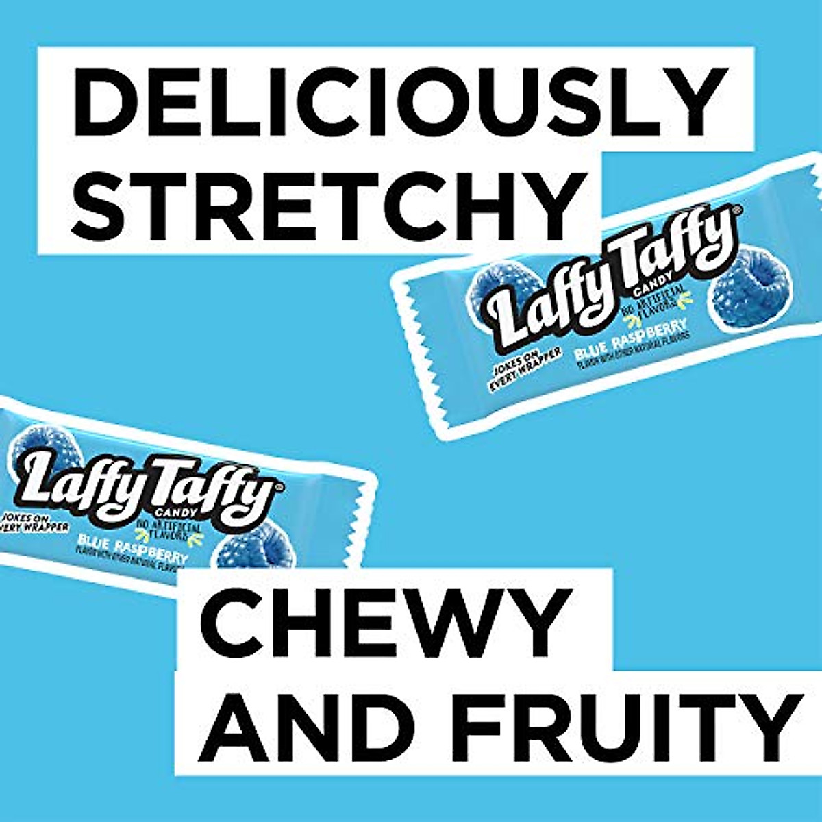 Laffy Taffy Candy, Blue Raspberry Flavored, Individually Wrapped Candy (145 Pieces)