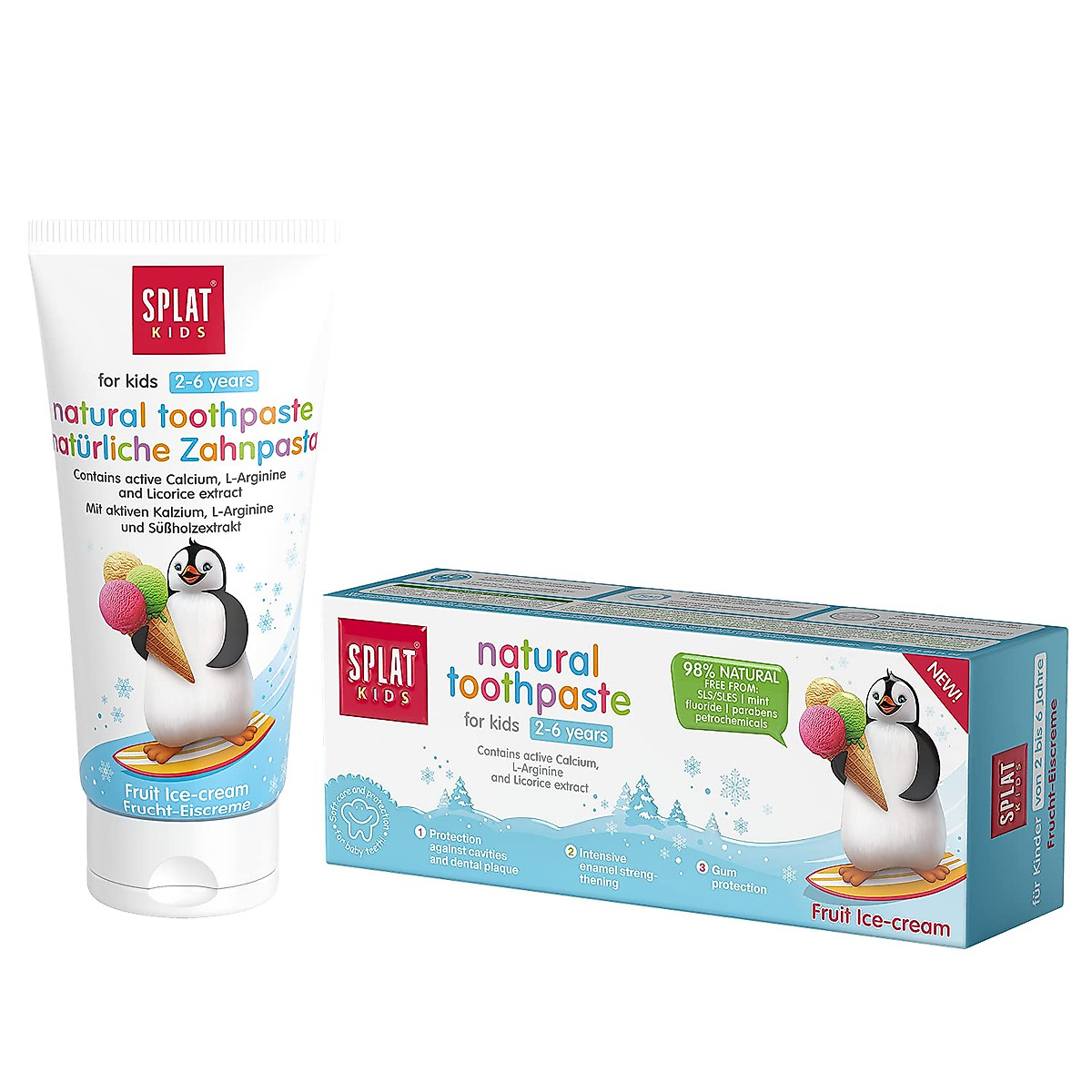 Splat tandpasta kids 2-6 år - flere varianter (Smag: Frugt is)