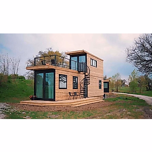 EMONIA 20ft x 10ft 3 Room Prefab Container House Luxury Tiny Homes to Live in for Adults Mini Mobile Modular Guest Homes kit