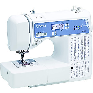 Brother XR9550 Sewing and Quilting Machine, Computerized, 165 Built-in Stitches, LCD Display, Wide Table, 8 Included Presser Feet - White