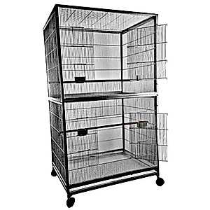 A&E Cage Co. 4030FL Black Flight Bird Cage, X-Large/40 x 30"