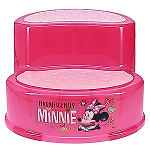 Disney Minnie Mouse 2-Tier Step Stool, Pink