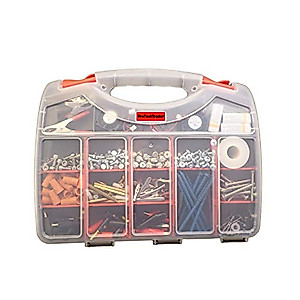 Deluxe Double Sided Storage Organizer Carrying Case with 36 Compartments - Used as a Tacklebox/Tool box/Craft Sorter. Holds Fasteners/Screws/Fishing/Tackle/Tools/Crafts/Beads/Electronics/Components