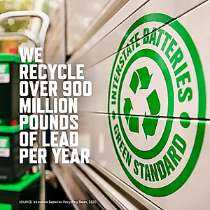 Interstate Batteries YTX16-BS 12V 14Ah Powersports Battery 230CCA AGM Rechargeable Replacement for ATVs, Motorcycles, Scooters (XTX16-BS)