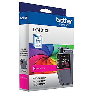Brother Genuine LC401XLM High Yield Magenta Black Ink Cartridge