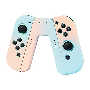 Joy-Con Charging Grip for Nintendo Switch OLED Controllers, MYCHEER Comfort Joycon Grip Controllers Portable Gradient V-Shaped Handle for Switch Joy-con Speed Charge While Play