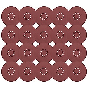 WORKPRO 9-Inch 8 Hole Hook-and-Loop Sandpaper 240 Grits, 20-Piece Grinding Abrasive Sanding Disc for Drywall Sander Wood Furniture Finishing (240 Grits - 20 Pcs)