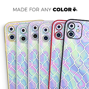 Design Skinz Iridescent Dahlia v4 - DesignSkinz Protective Vinyl Decal Wrap Skin Cover Compatible with The Apple iPhone 12 Pro (Full-Body, Screen Trim & Back Glass Skin)