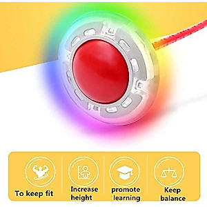 Sports Ankle Skip Ball,Light Up Skip Ball,bop it Ankle Toy for Kids Children's Day Christmas 5 Colors (Red)