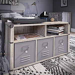 Little Seeds Nova Metal Locker 3 Pack-Graphite Grey Storage Bins